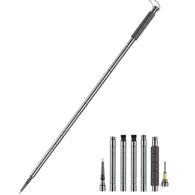7-in-1 Tactical Trekking Stick-Retractable Folding Multi-Function ...