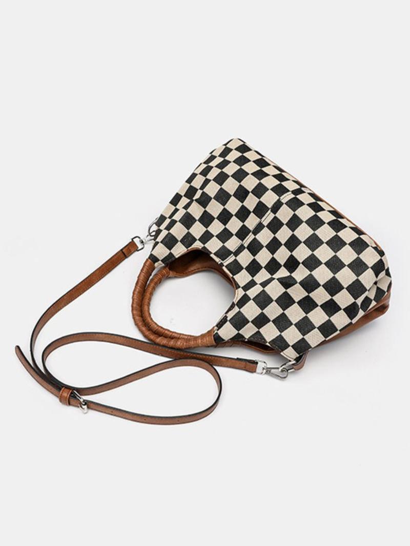 Checkered Purses for Women with Detachable Satchel Strap, Fashion Cute ...
