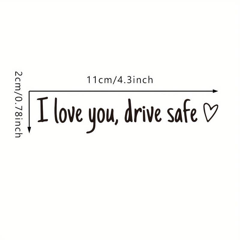 4 Pack ( + ) I Love Driving Safety Car Mirror Stickers, Car Rearview ...