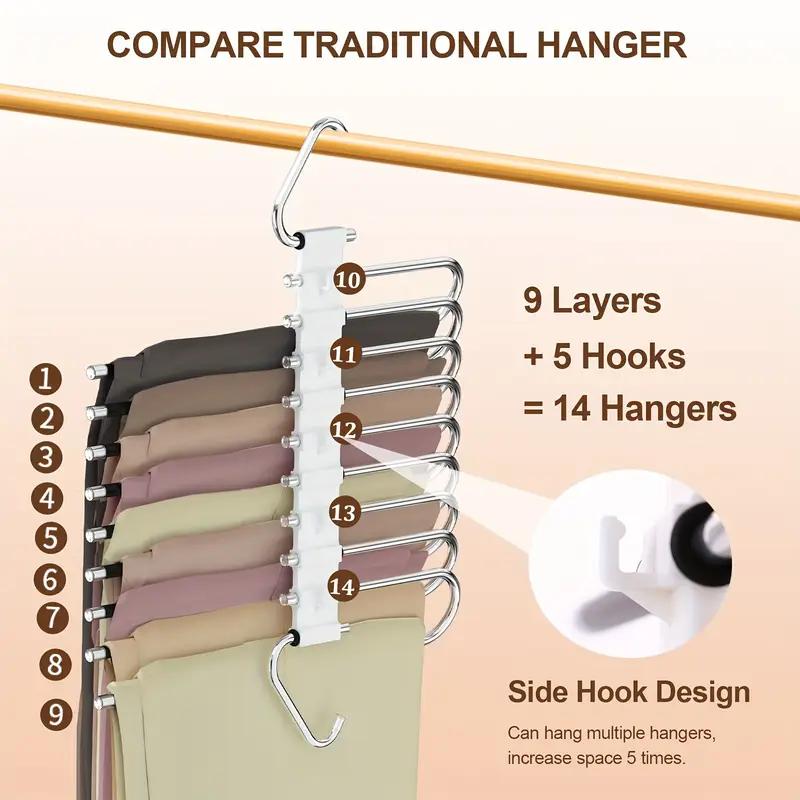 5/9 layer closetsaver,5/9-Tier Stainless Steel Trouser Rack – Space ...