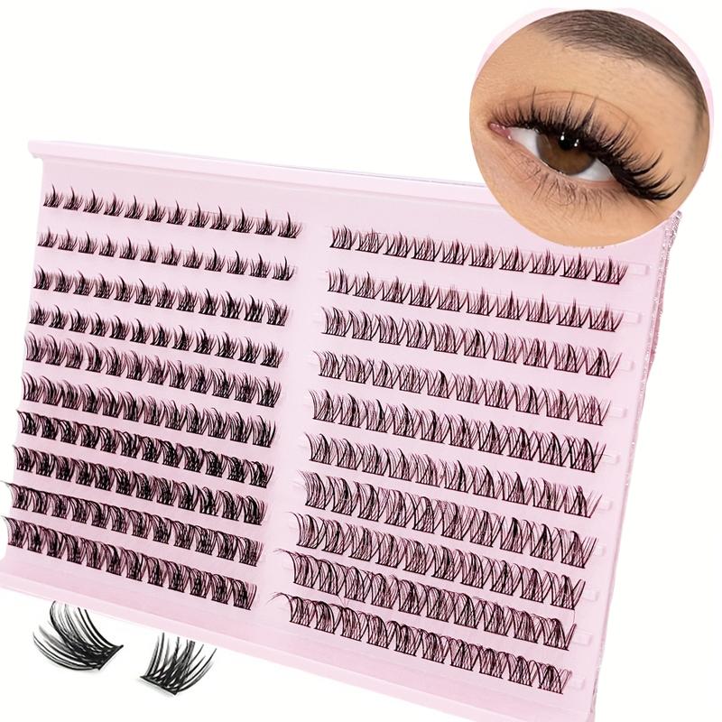 Natural False Eyelashes, 1 Set Individual False Eyelashes, Curly Faux ...