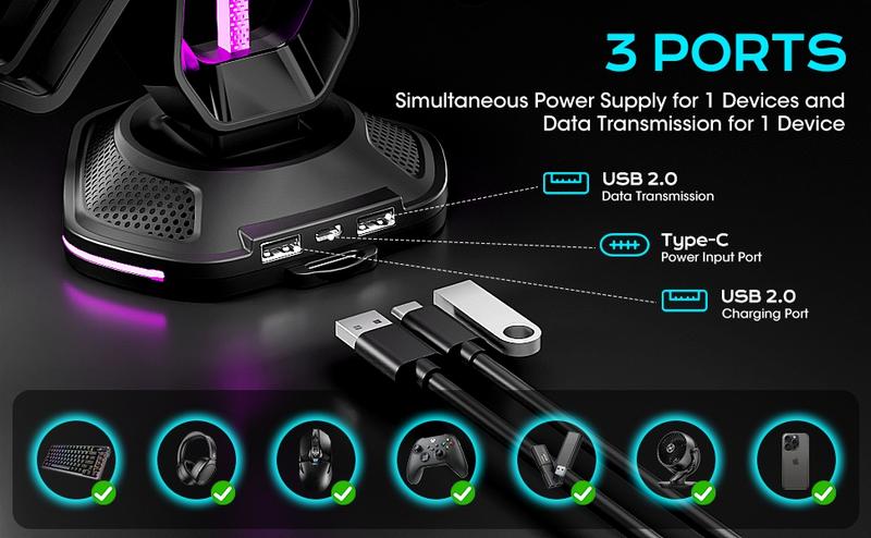 Dz510 Multi-Function Handle Holder Stand, Fits Headset and Various Game ...