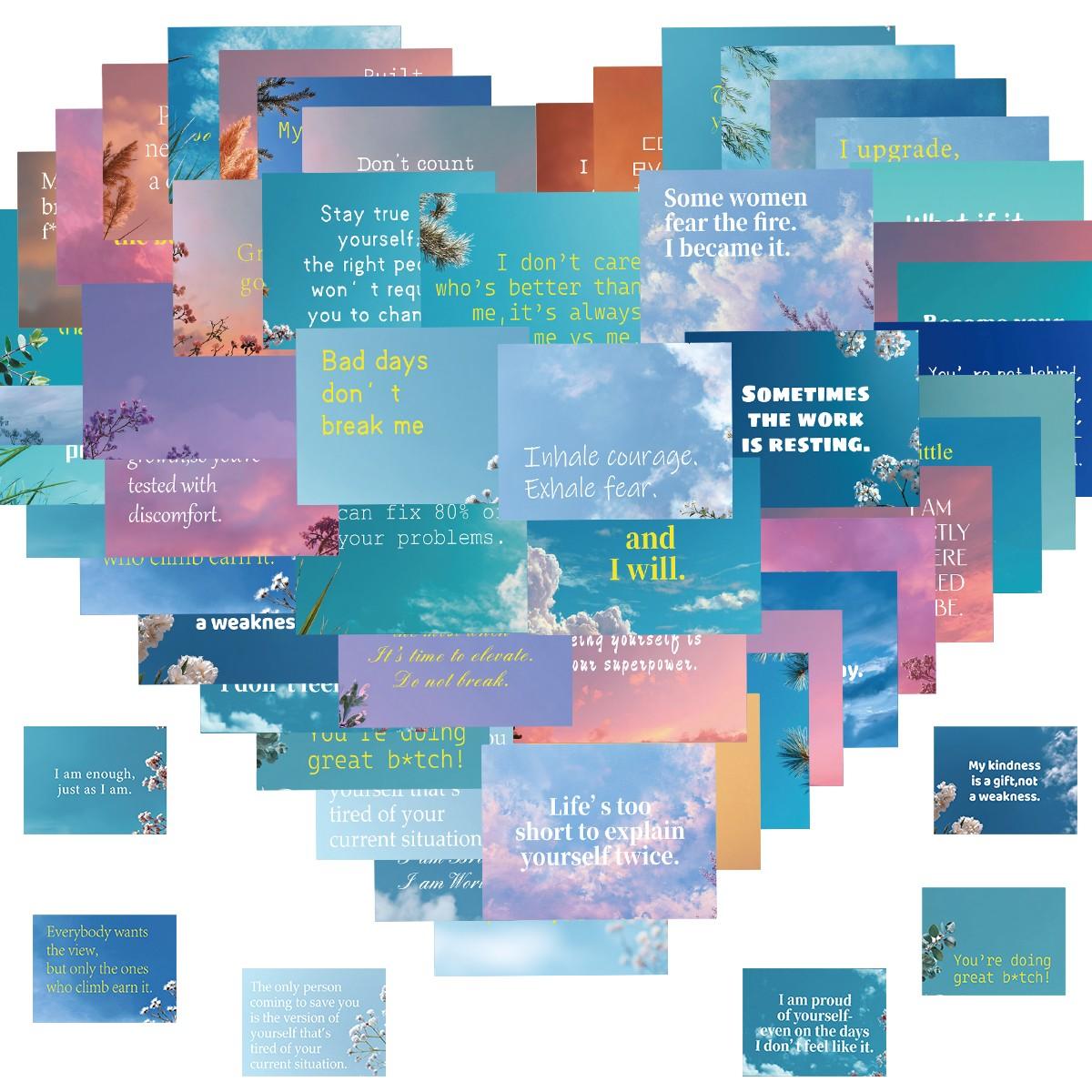 50 Pcs Bookish Stickers for Kindle, Waterproof Aesthetic Vinyl Decals ...