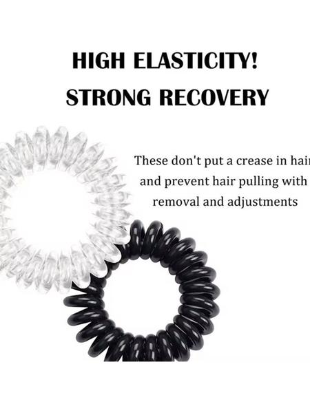 Spiral Hair Ties, Telephone Cord Design Hair Coils, Heatless Styling ...