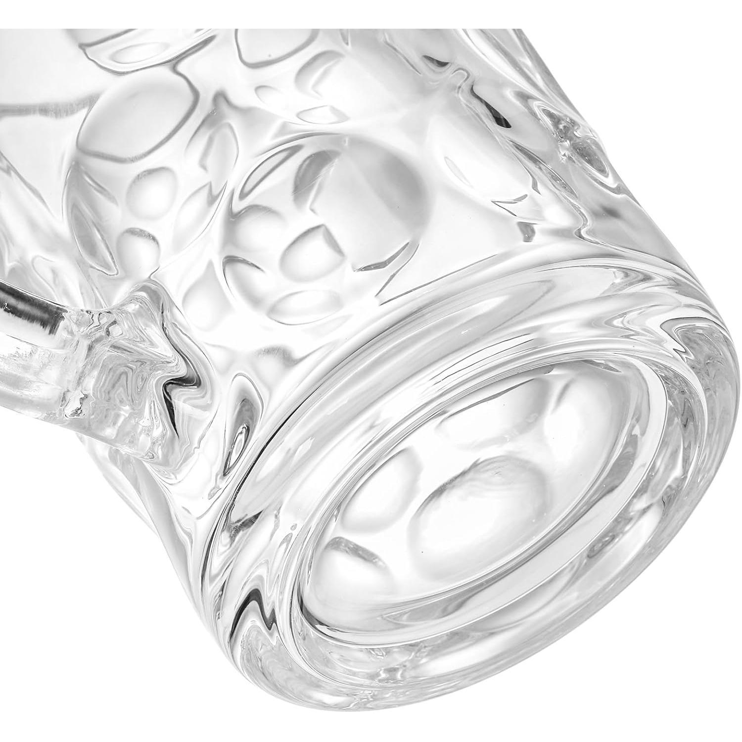 2 Pack Mug for Freezer, 1.2 L /40 oz Glass Stein Mugs with Handle Large ...