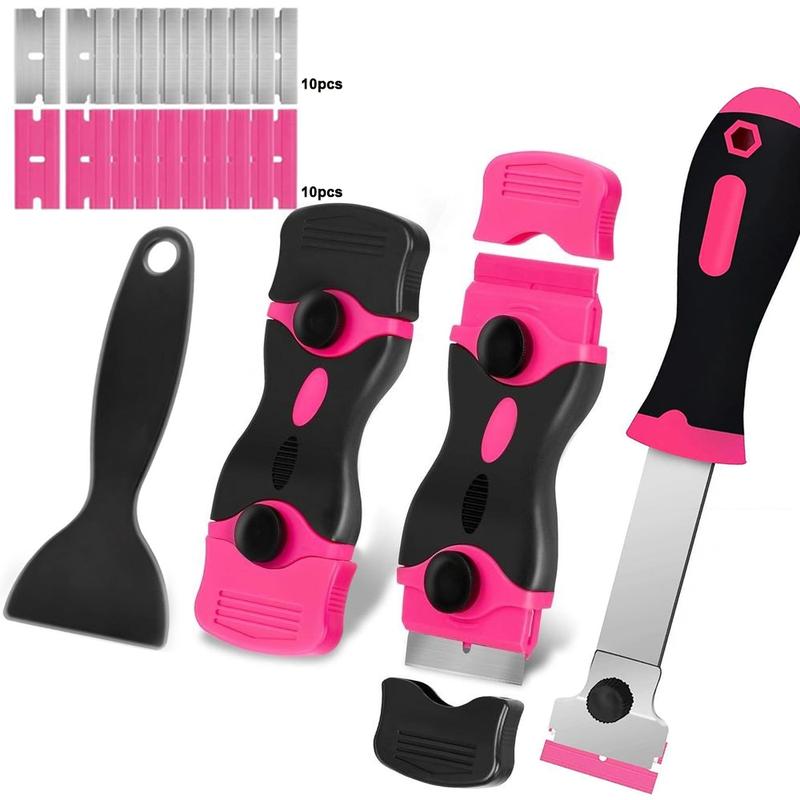 Pink Home Blade Scraper Tool, Cleaning Razor Scraper for Glass, Glass ...