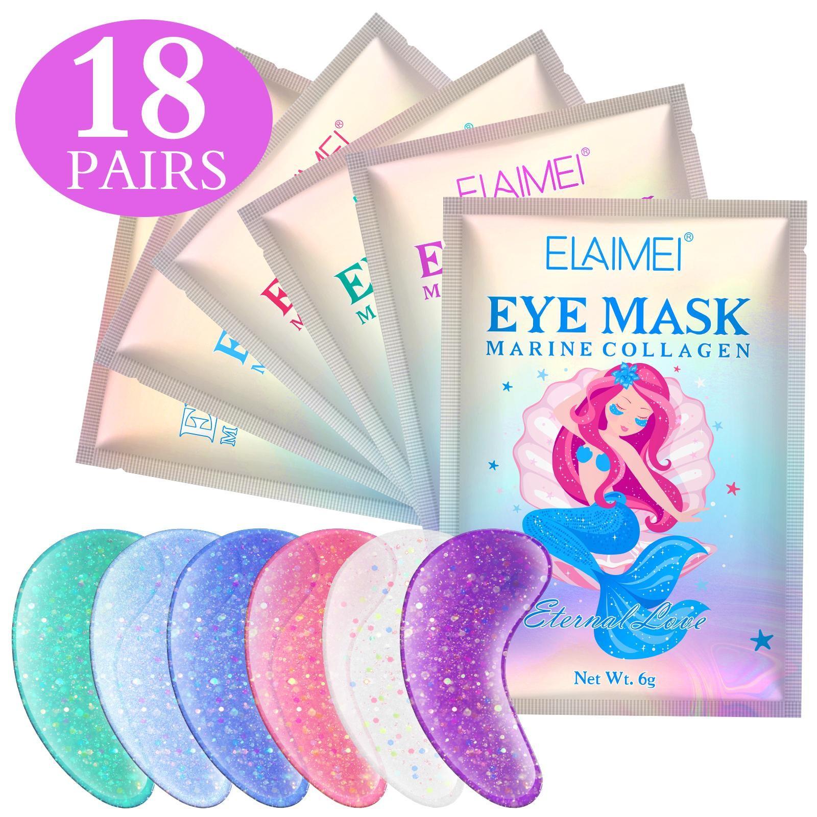 ELAIMEI Marine Collagen Hydrating Eye Masks, 18 pairs per box. Provides ...
