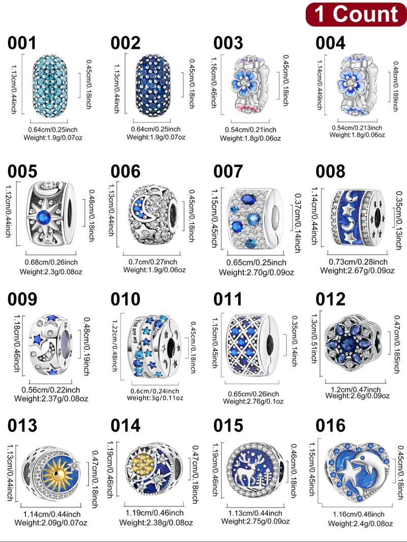 1PC New Original Blue Color Series Plant Flower Animal Dolphin Owl ...