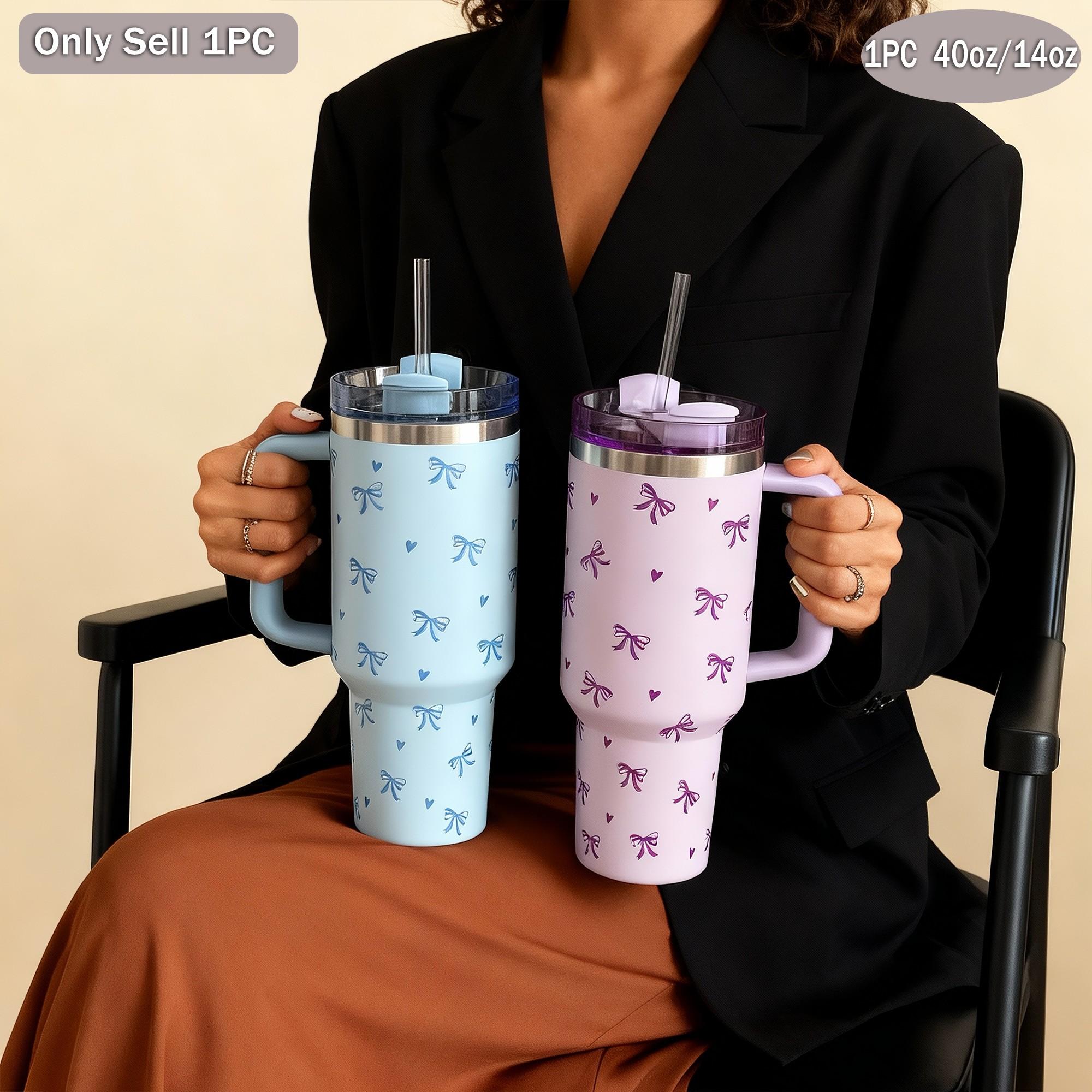 1200ML Heart Butterfly Cup, Stainless Steel Insulated Travel Mug ...