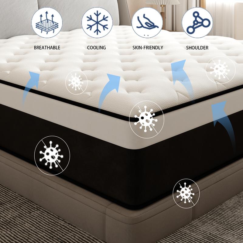 12/14inch Twin Full Queen King Size Mixed Mattress Box-Ergonomic Memory ...