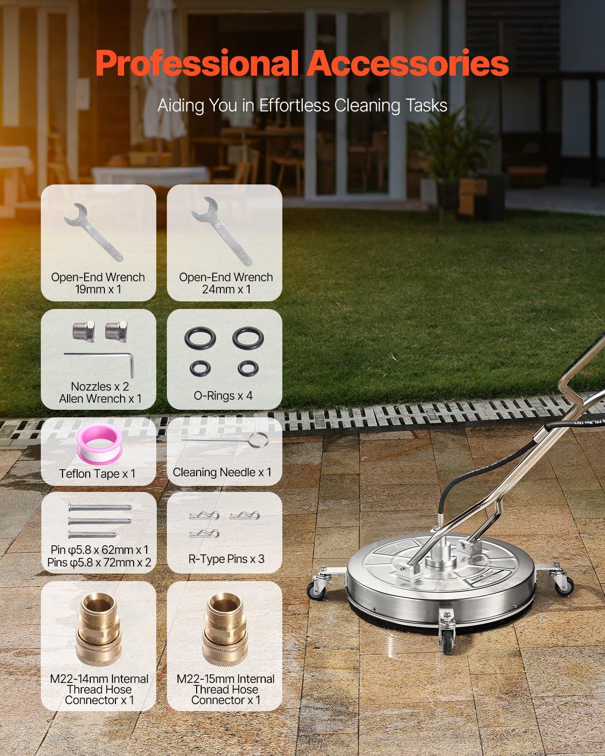【DealsForYouDays】VEVOR 24 in Stainless Steel Pressure Washer Surface ...