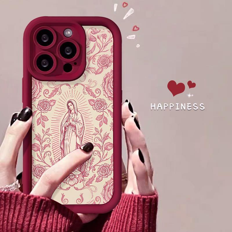 Virgin Mary Pattern Phone Case,TPU Soft Silicone,Fully Protected and ...