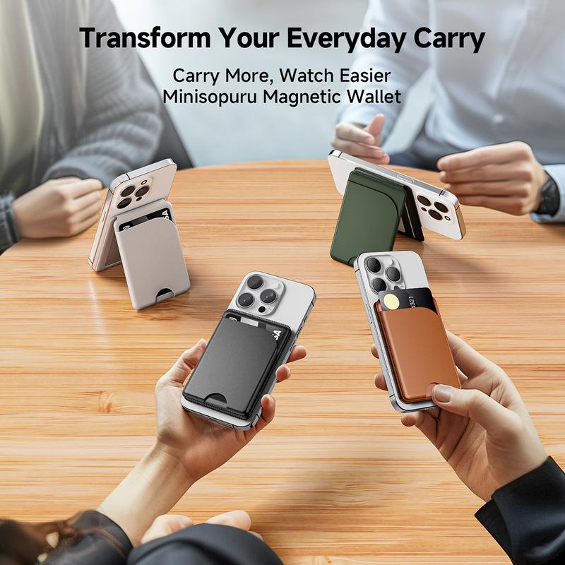 Minisopuru MagSafe Wallet with Adjustable Stand Compatible with ...