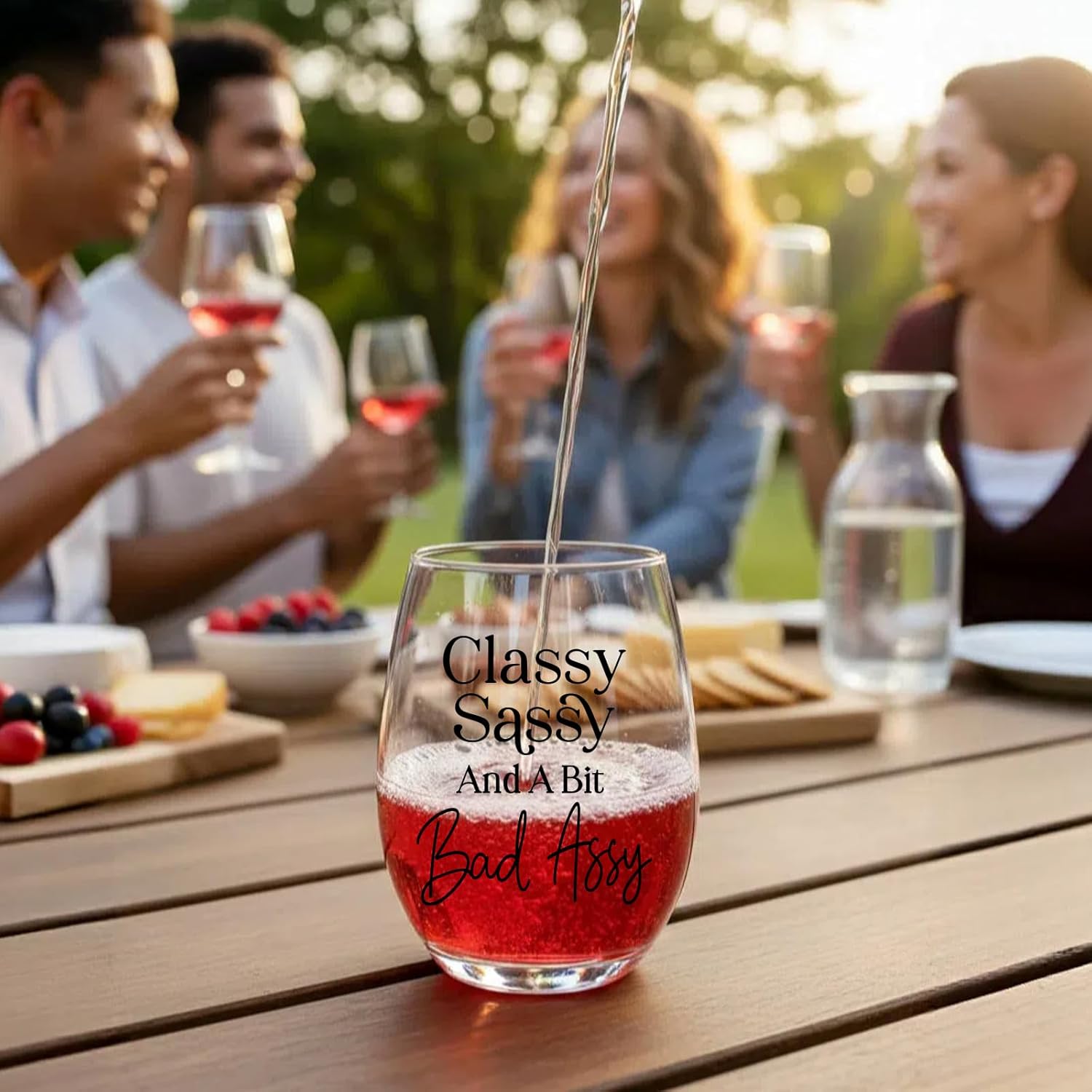 Classy Sassy and a Bit Bad Assy Stemless Glass Gifts,Stemless Glass for ...