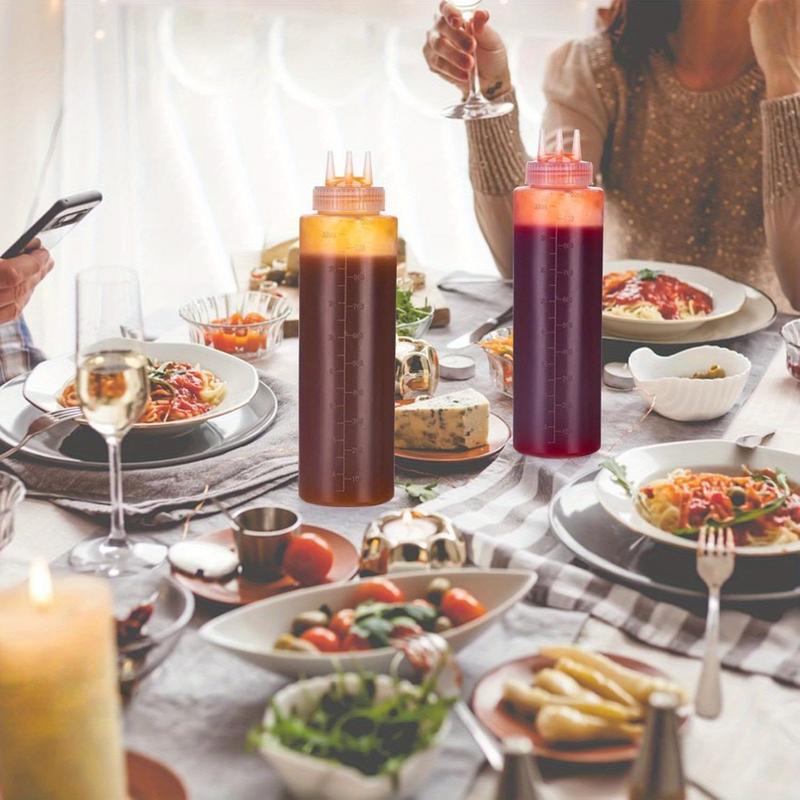 3pcs 3-hole condiment squeeze bottles, 650/22oz Bpa Free Plastic ...