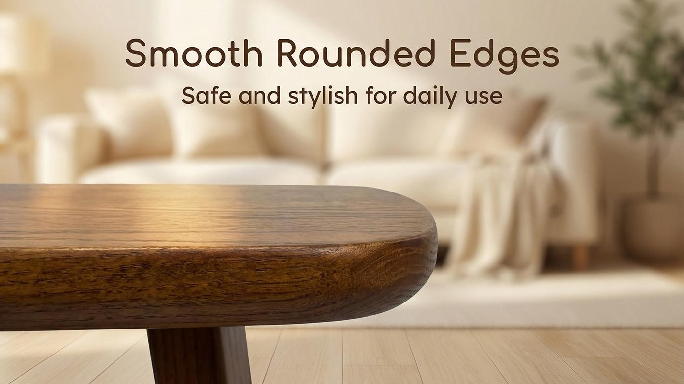 [Bellemave] 39.37" Solid Wood Coffee Table with Storage Shelf | Mid ...