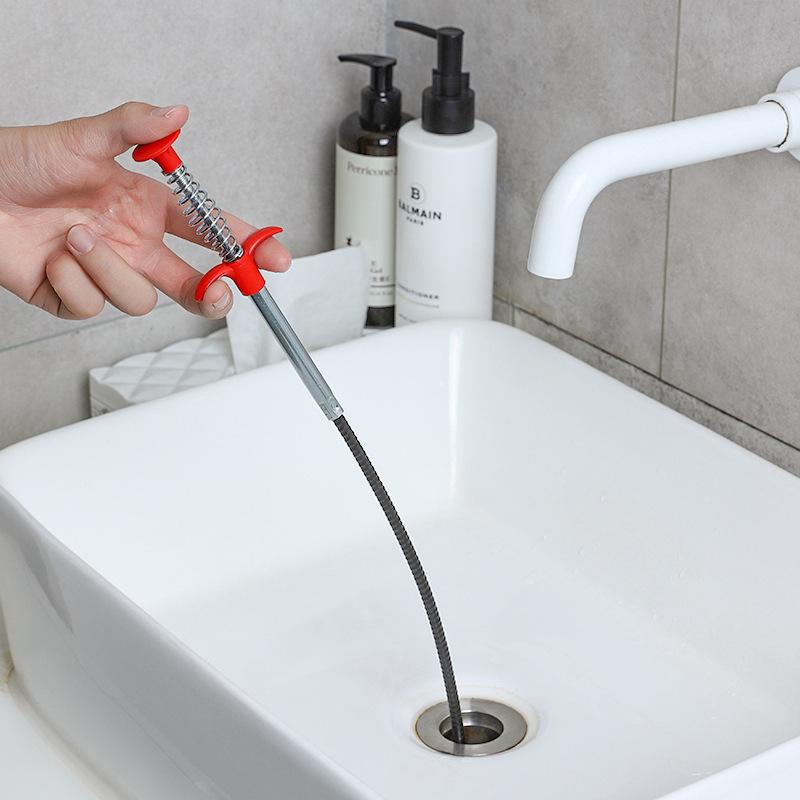 Stainless Steel Sewer Unclogging Tool, 1 Count Portable Reusable ...