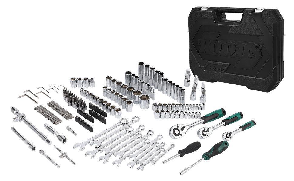 GARVEEMechanics Tool Set 216-Piece SAE/Metric Socket & Wrench Kit ...
