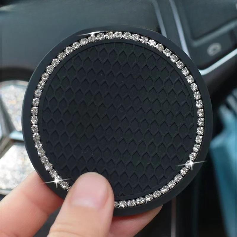 Non-slip Rhinestone Car Cup Holder Coaster - Auto Interior - TikTok Shop