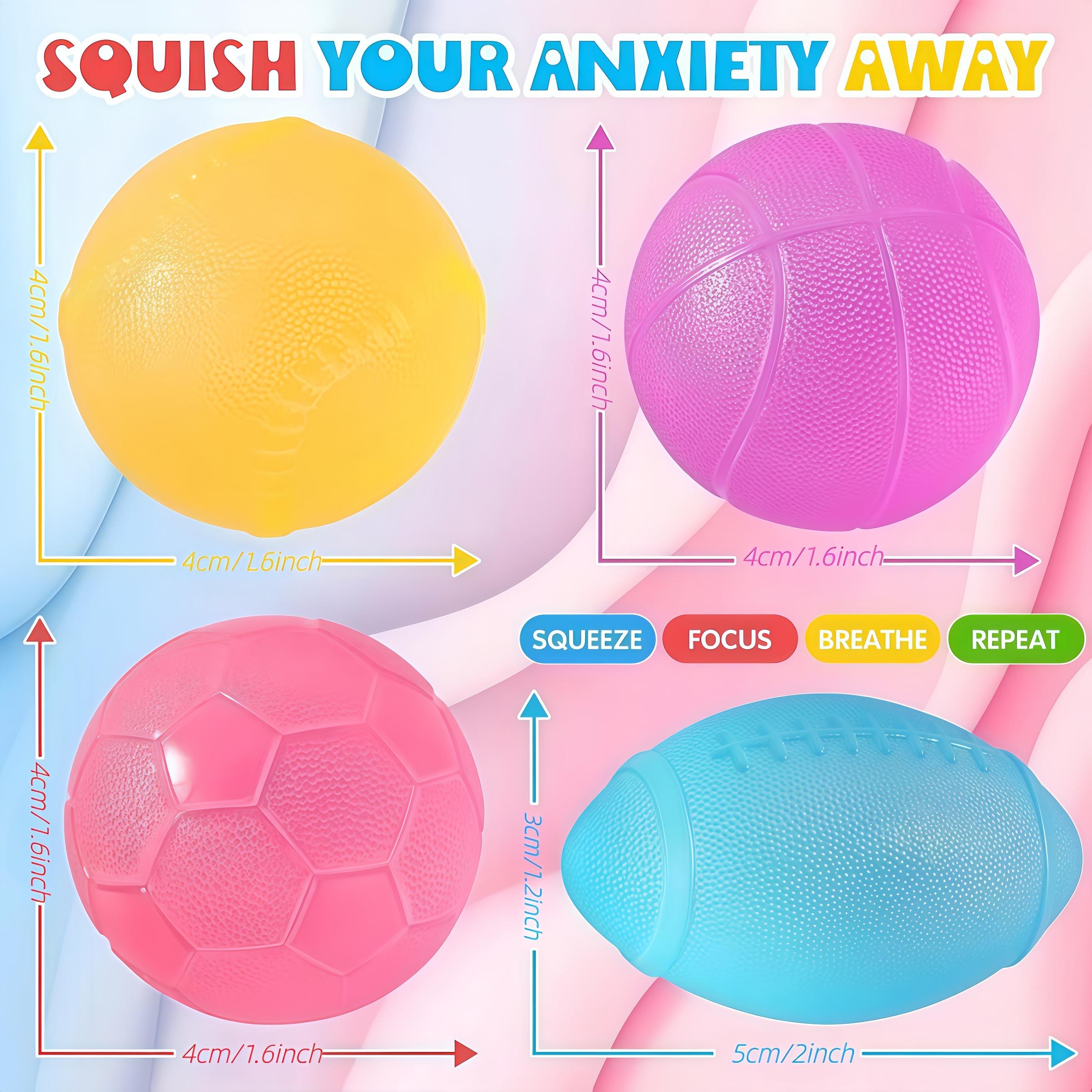 1pc/Multi Pcs Optional Colorful Textured Sports Ball Squishy Toys ...