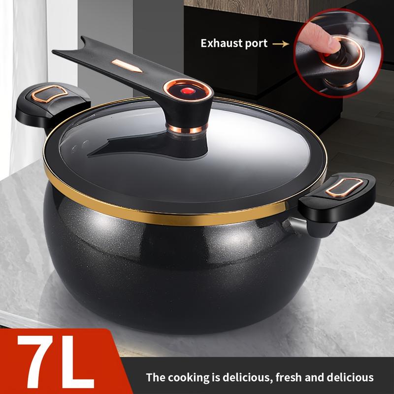 1PC 26cm/10" Large Capacity Soup Pot With Rotary Lock Handle For Quick ...