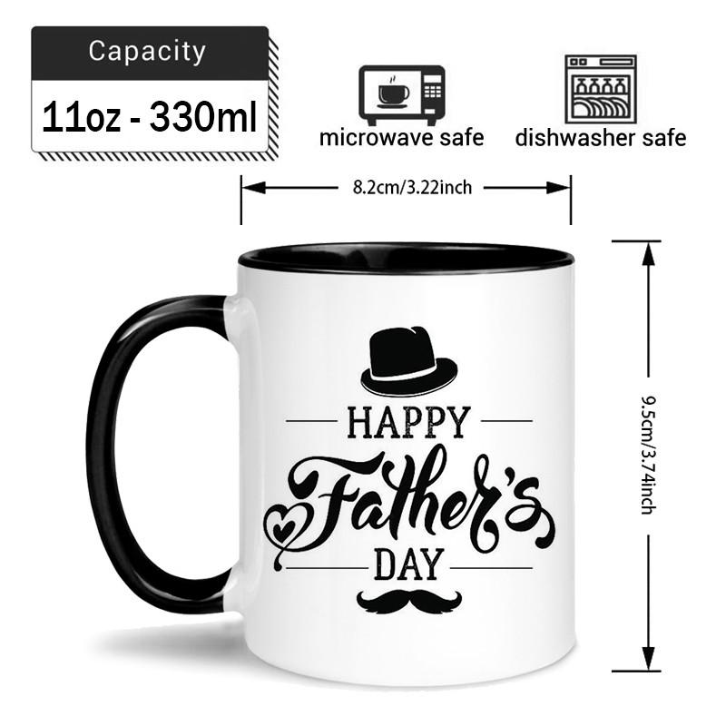 Best Dad Ever Coffee Mug - 11oz Ceramic Cup for Father, Funny Father's ...