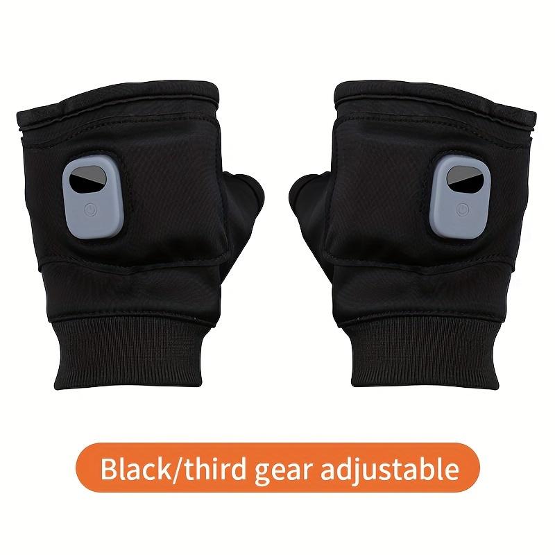 USB Rechargeable Heated Gloves, 1 Pair Touch Screen Fingerless Gloves ...
