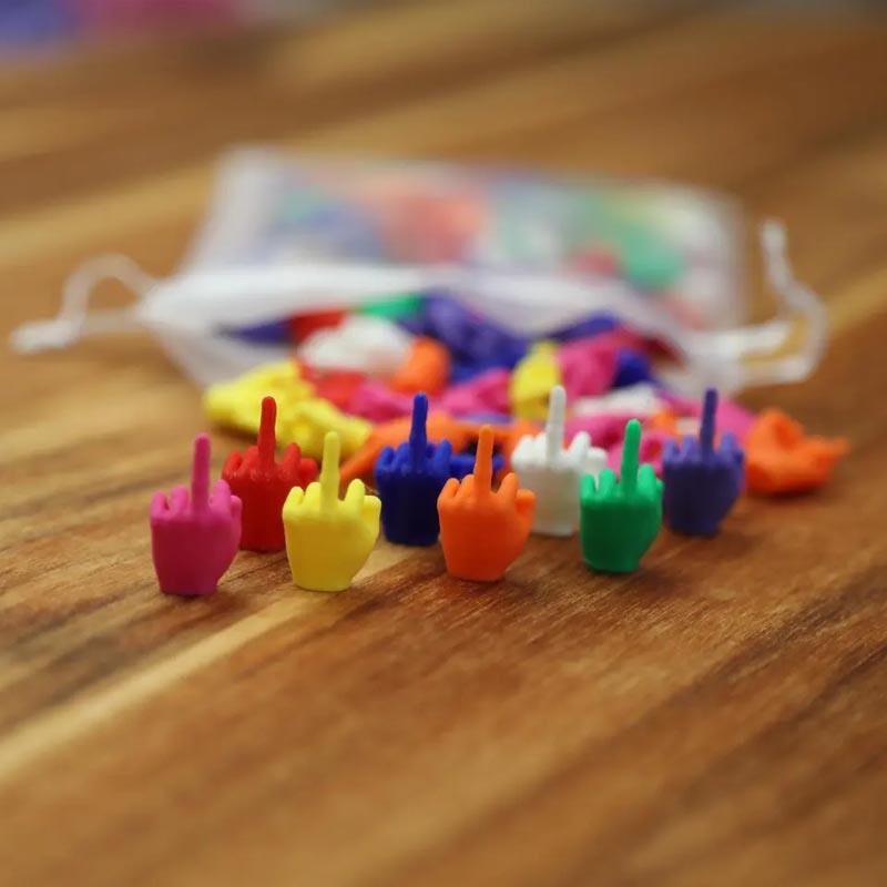10/20pcs Mini Middle Fingers - Funny Plastic F-U Hands in Bold Colors ...