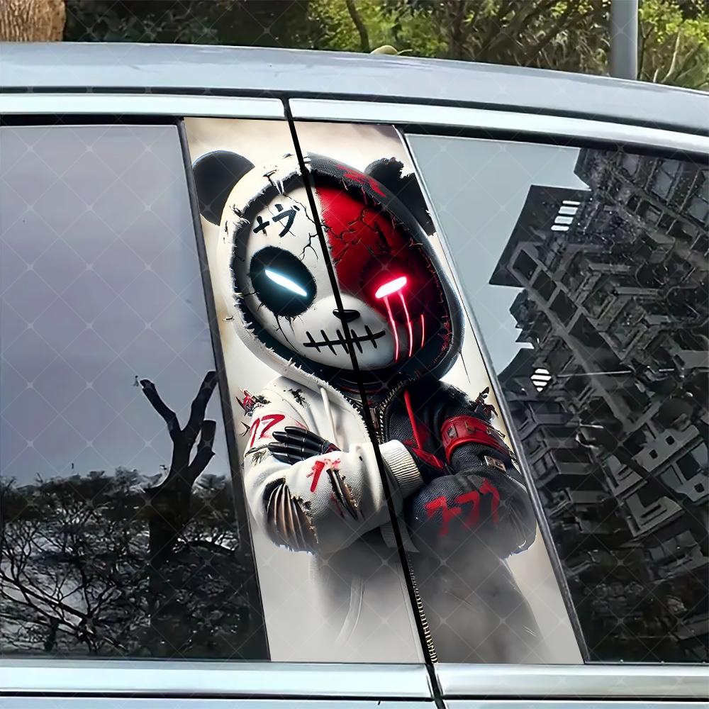 2pc Cartoon Panda Car Stickers, Creative Vinyl Decals, Car Decorative ...