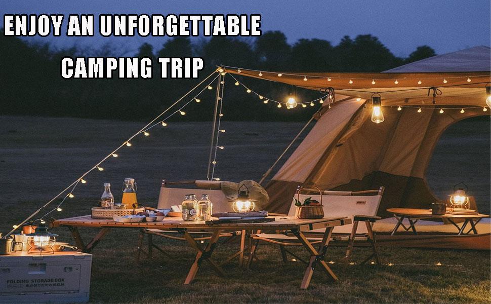 Solar Powered Hooked Camping Light, Solar Tent Lights USB Rechargeable ...