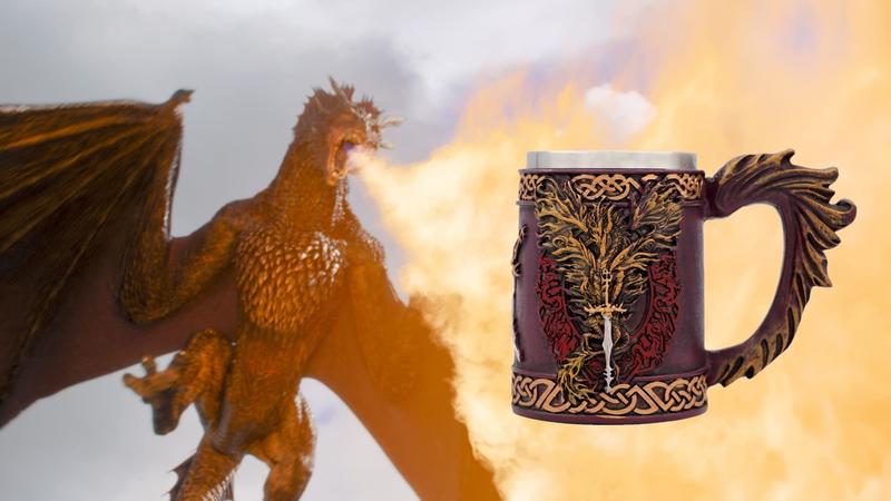 Getupower Medieval Viking Mug 18OZ Stainless Steel Tankard Norse ...