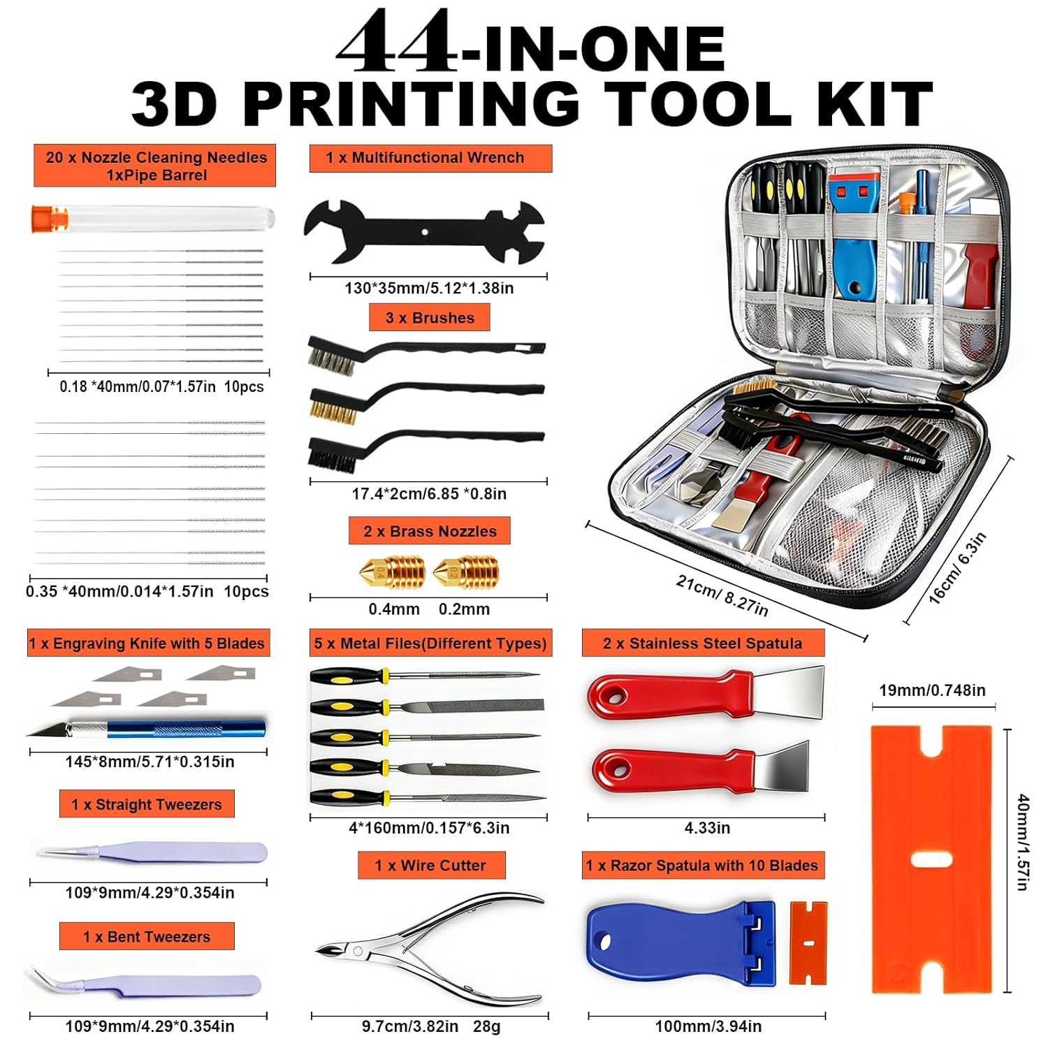 53 count Printer Tool Kit, Printing Accessories Includes Nozzle ...