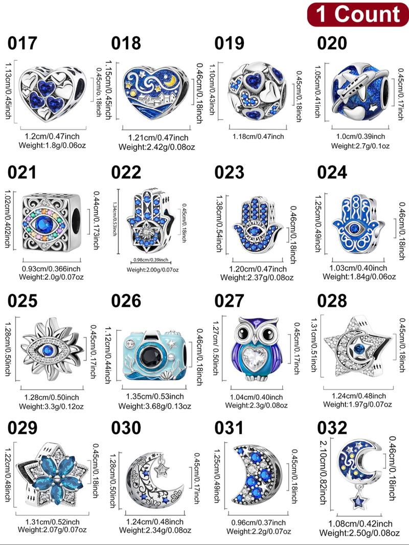 1PC New Original Blue Color Series Plant Flower Animal Dolphin Owl ...