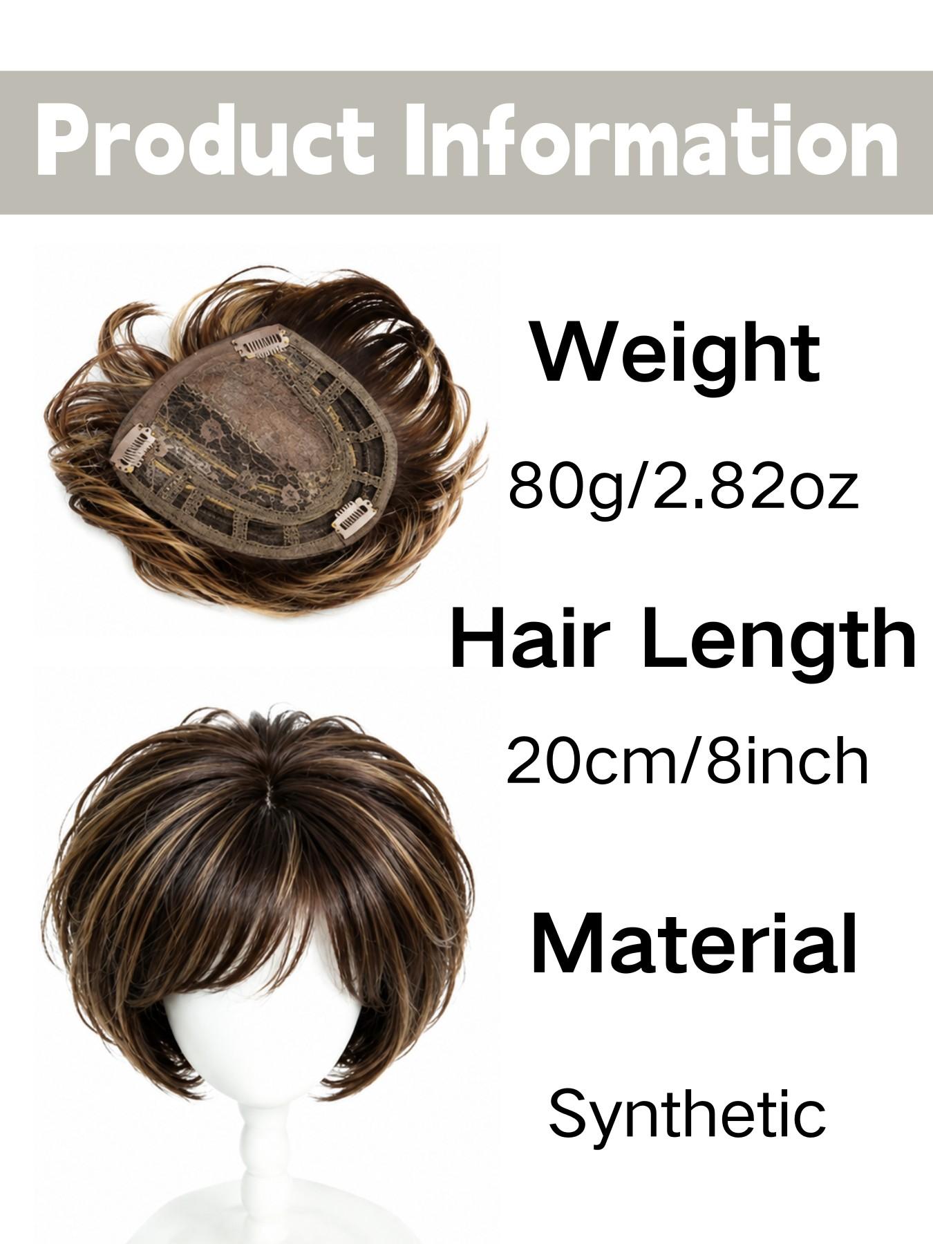Women Hair Toppers, Synthetic Hair Toppers, Hairpieces, Realistic Hair ...