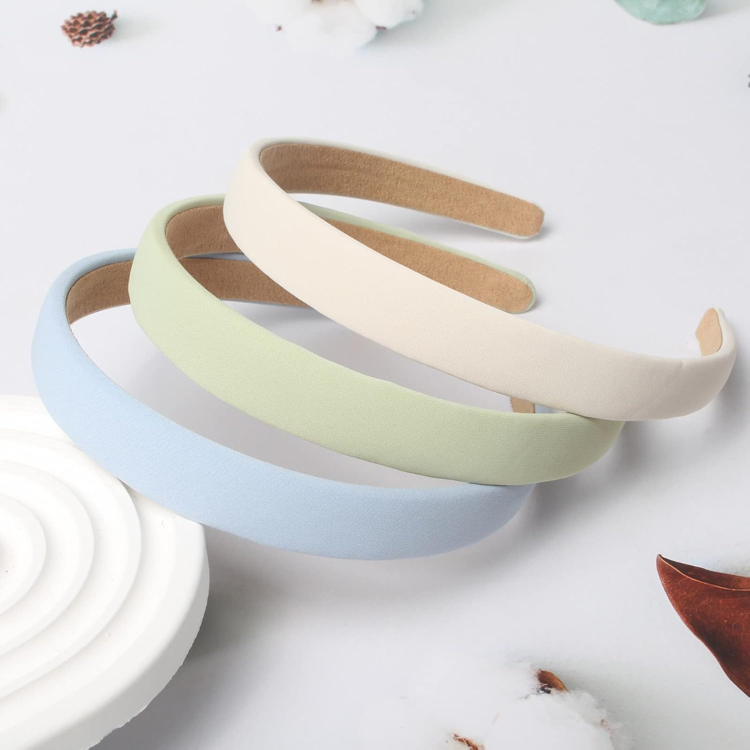 Solid Simple Headbands for Women 0.7inch Plain Soft Fabric Hairbands No ...