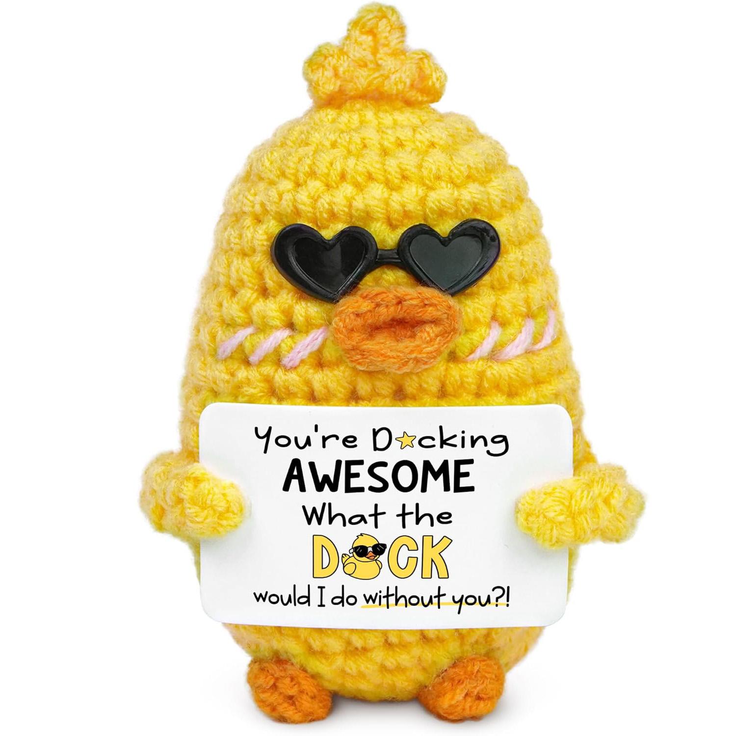 Thanksgiving Gift for Women, Duck-Shaped Crochet Knit, Cute Duck Design ...