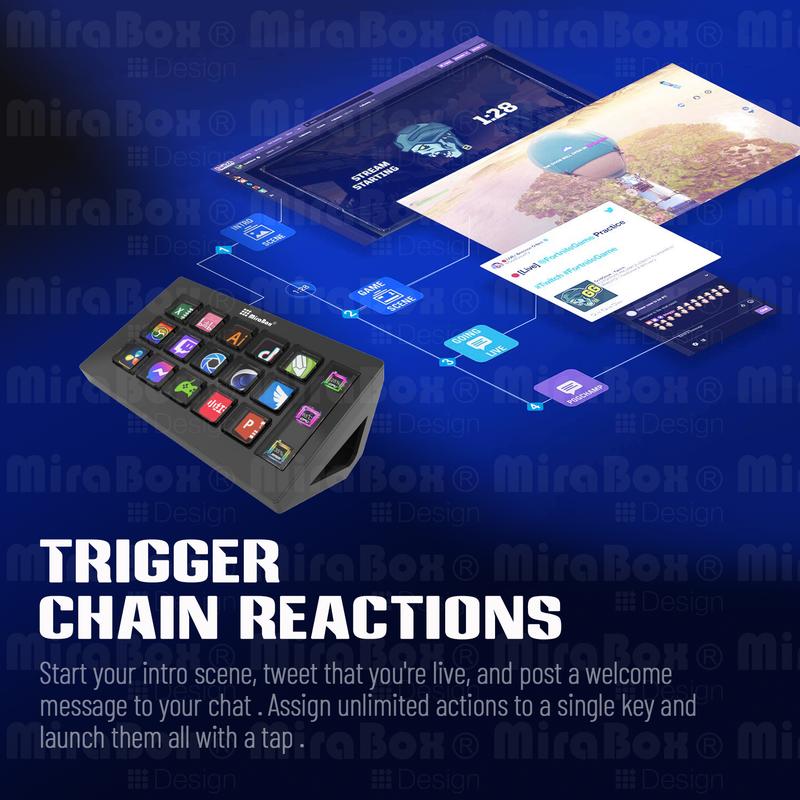 Quality Affordable MiraBox Stream Dock Stream Deck 15-Key LCD Macro Pad ...