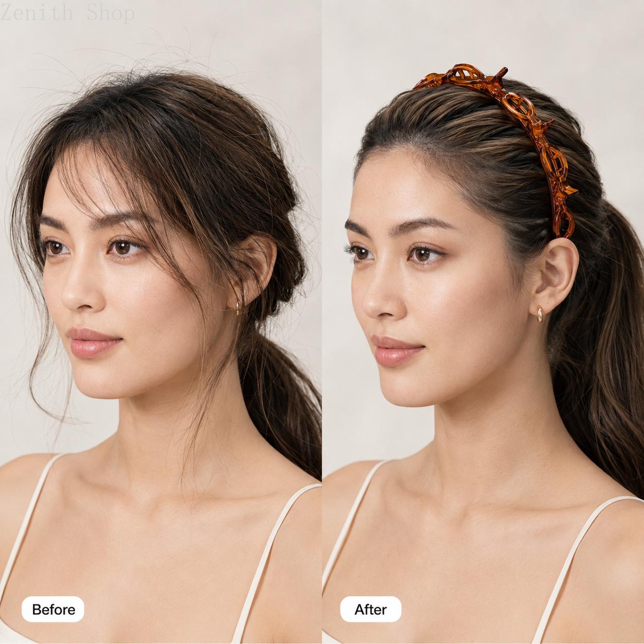 2-Piece Set of Cute Clip Headbands—Hair clips for bangs, versatile ties ...