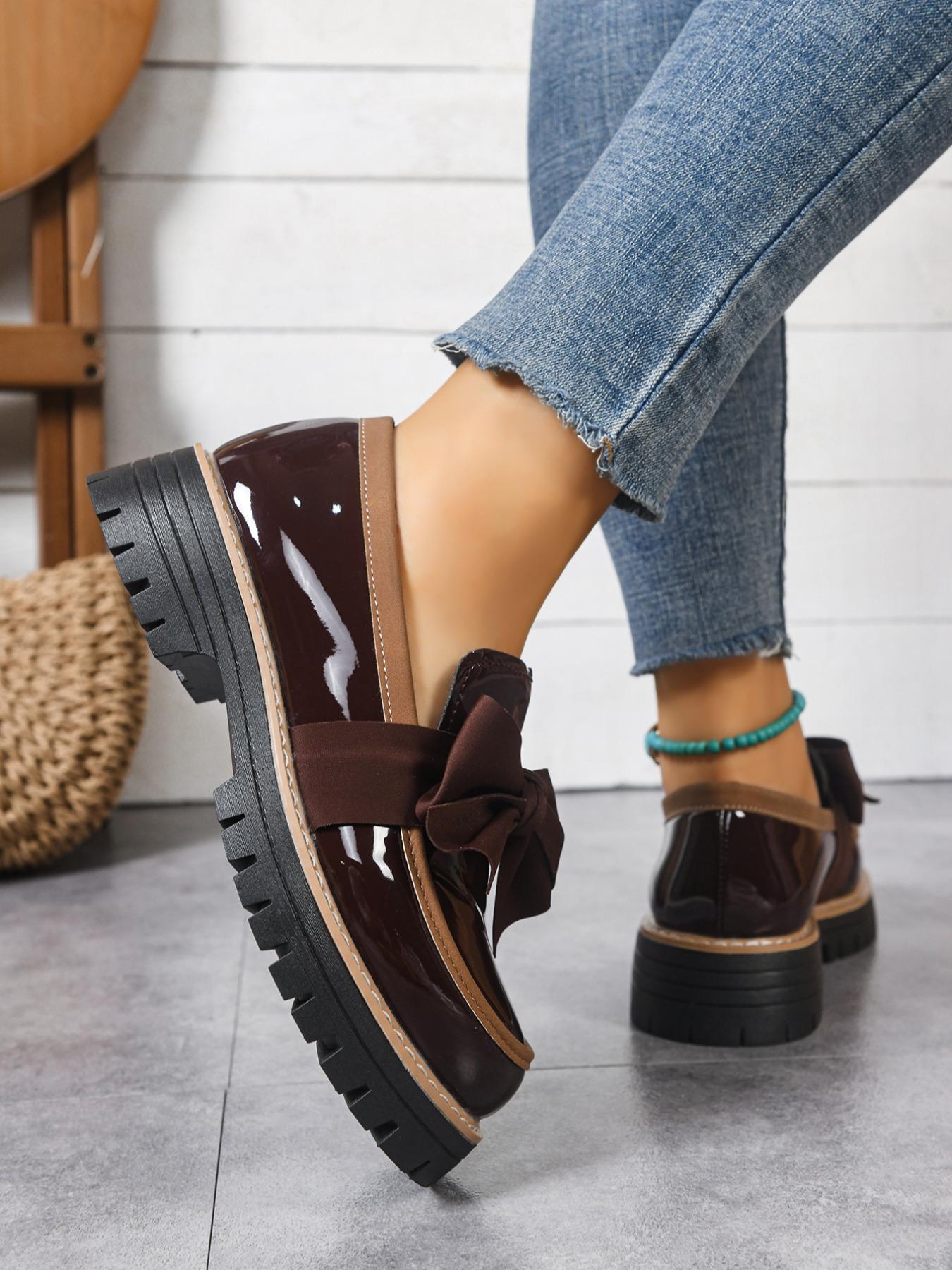 Women's Fashion Comfortable Casual Flatform Loafers, Elegant Design ...