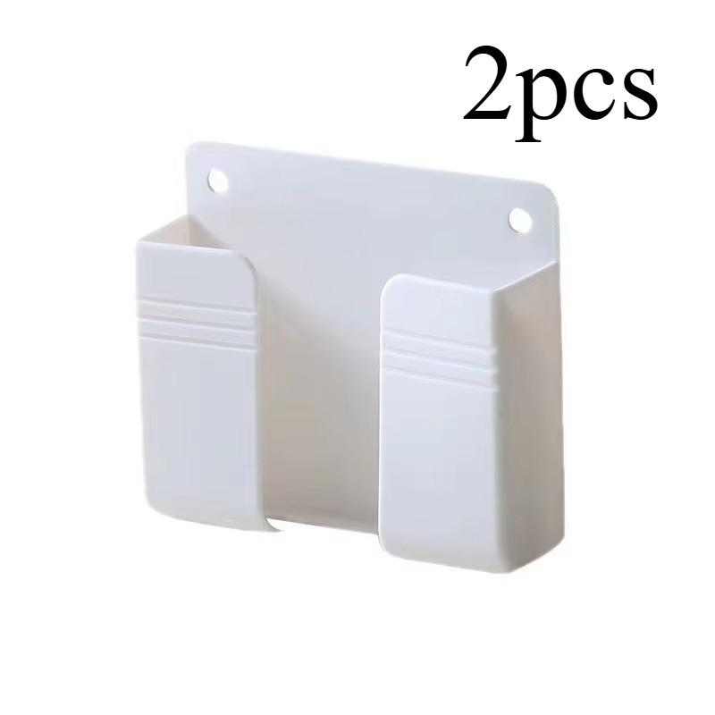 Wall Mount Phone Holder with Data Cable Storage - 2 Pcs - TikTok Shop