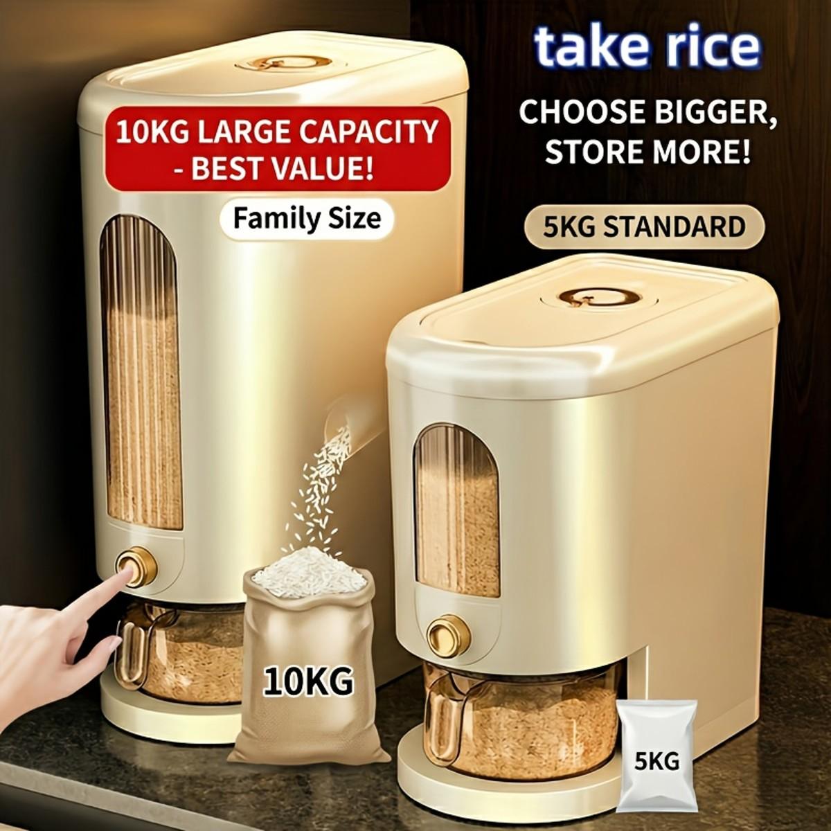 Large Capacity Press Automatic Rice Dispenser, Waterproof Sealed ...