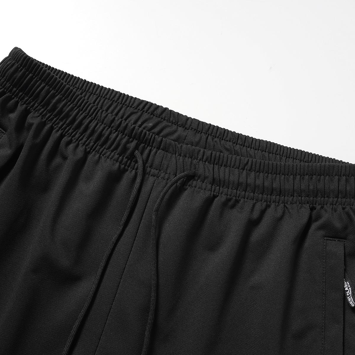 Men's Black Jogger Pants - Elastic Waist with Drawstring, Casual Slim ...