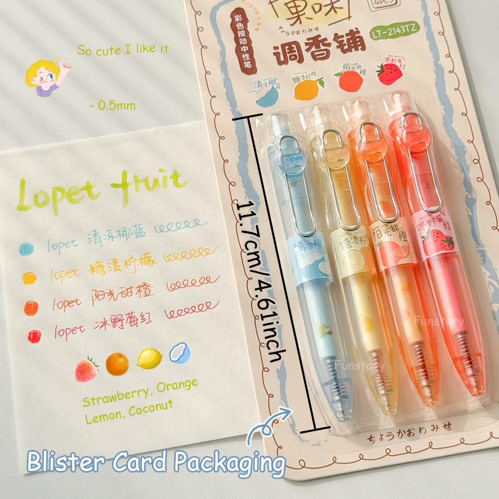 4/8pcs Fun Fruit Scented Pocket Pens, 0.5mm Fast-Drying Colorful ...