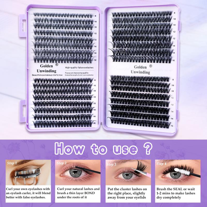 640-piece false eyelash extension set, Makeup tools set, 30D/40D/50D ...