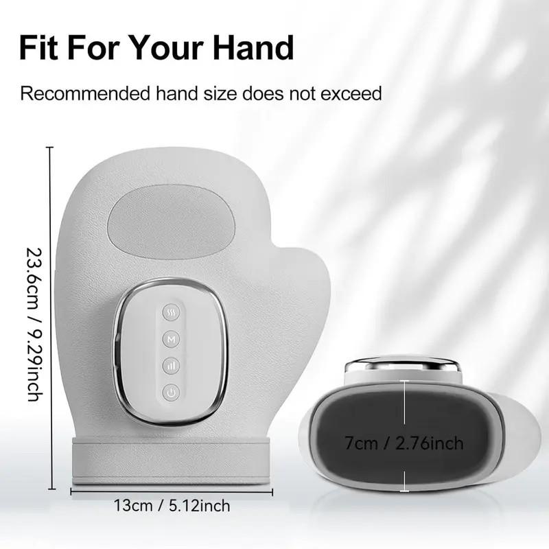 Heated Hand Massager with Pressure, USB Rechargeable Electric Hand ...
