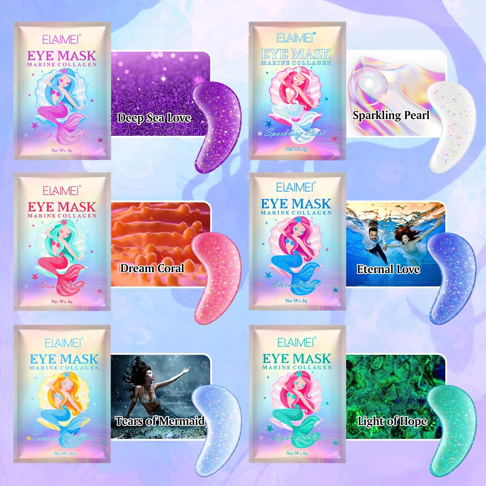 ELAIMEI Marine Collagen Hydrating Eye Masks, 18 pairs per box. Provides ...