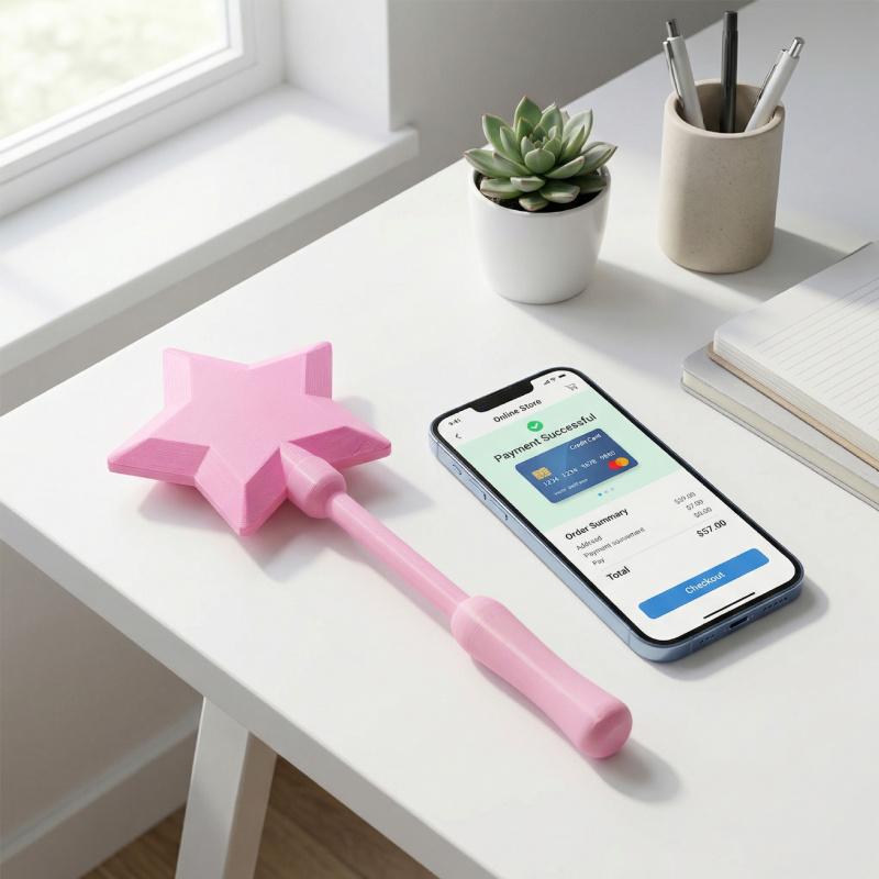 3D Printed Credit Card Wand Holder, Magic Fairy Pay Wand Card Holder ...