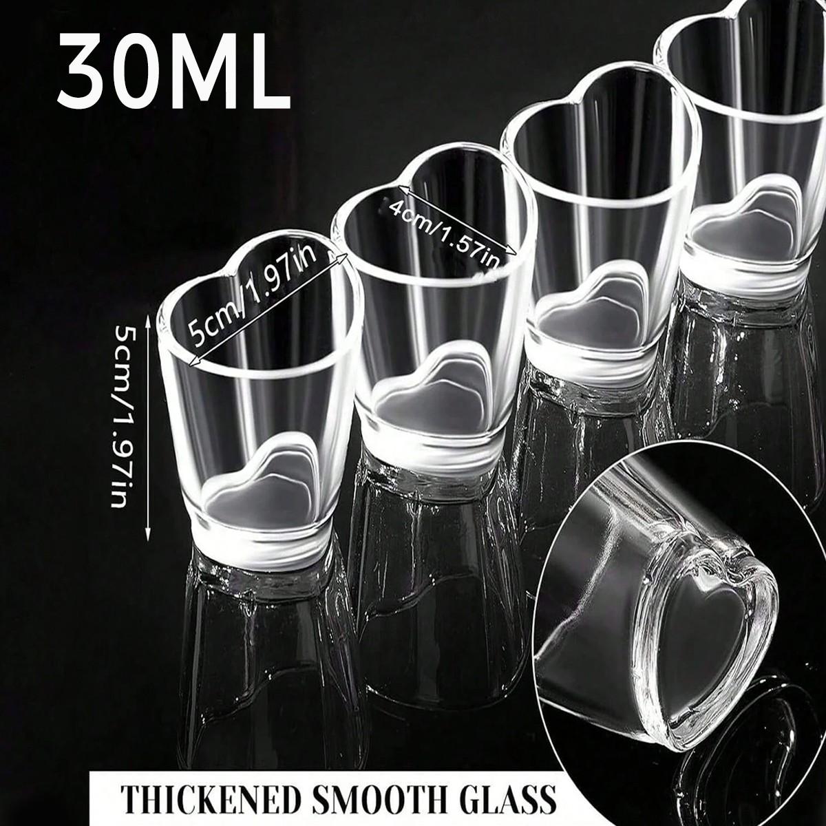 Heart-Shaped Mini Wine Glasses Set, Drinkware, Cute Bar Accessories ...