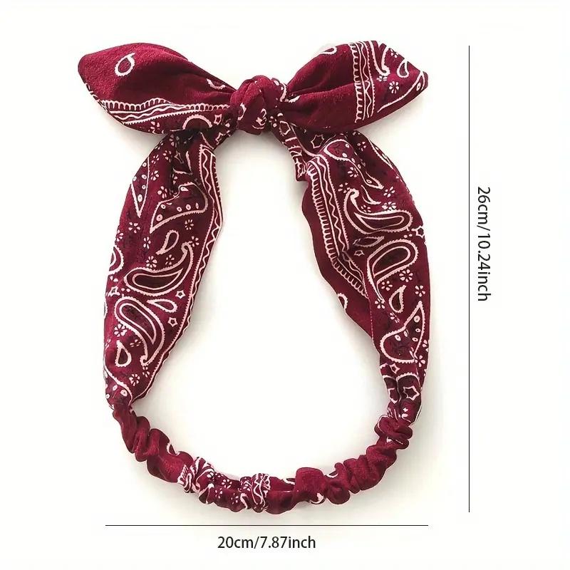 Women's Boho Cross Knot Hairband, Soft Elastic Headband, Vintage Rabbit ...