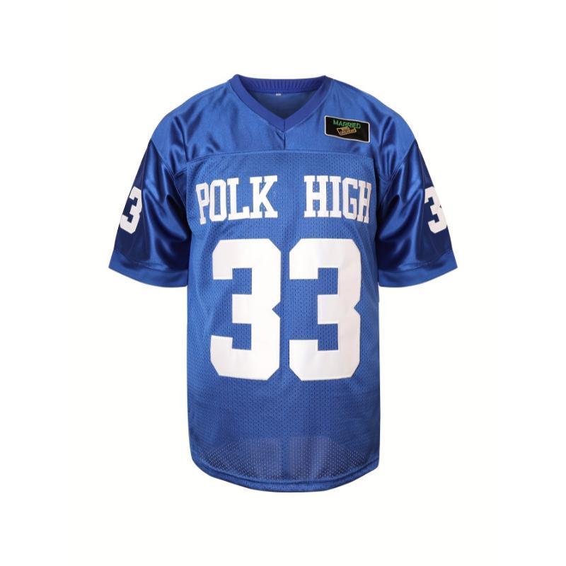 Sports 33 AL Bundy Jersey, Polk High Football Jerseys, Blue White ...